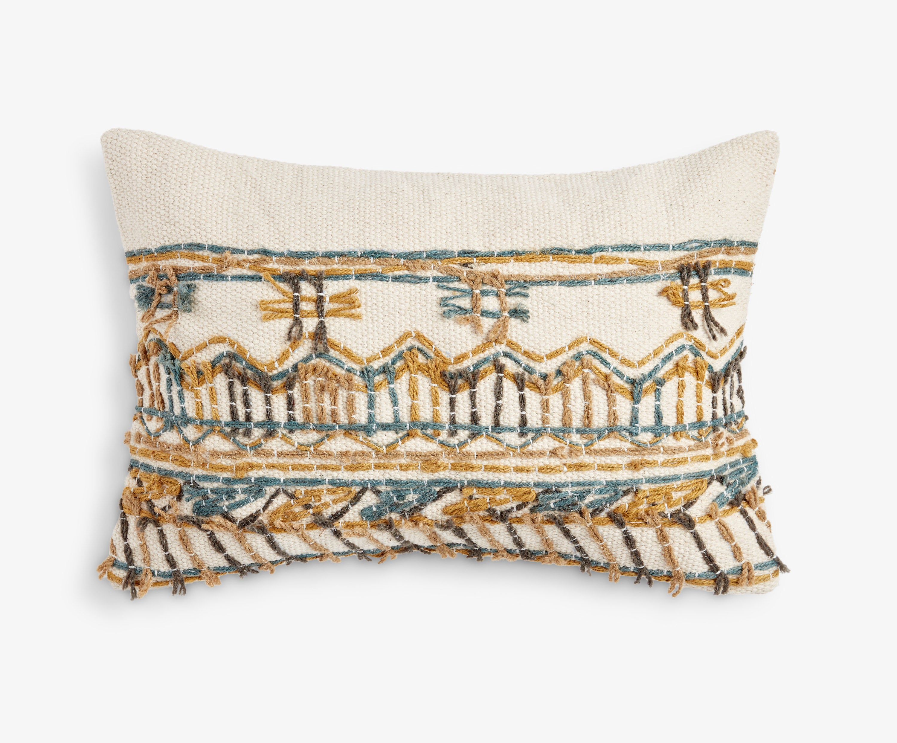 Small Embroidered Lumbar Cushion – Tetrad
